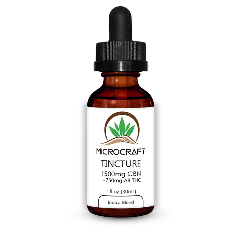 Microcraft Tincture with 1500mg CBN and 750mg Delta-8 THC (1 fl oz / 30mL) | Microcraft CBD